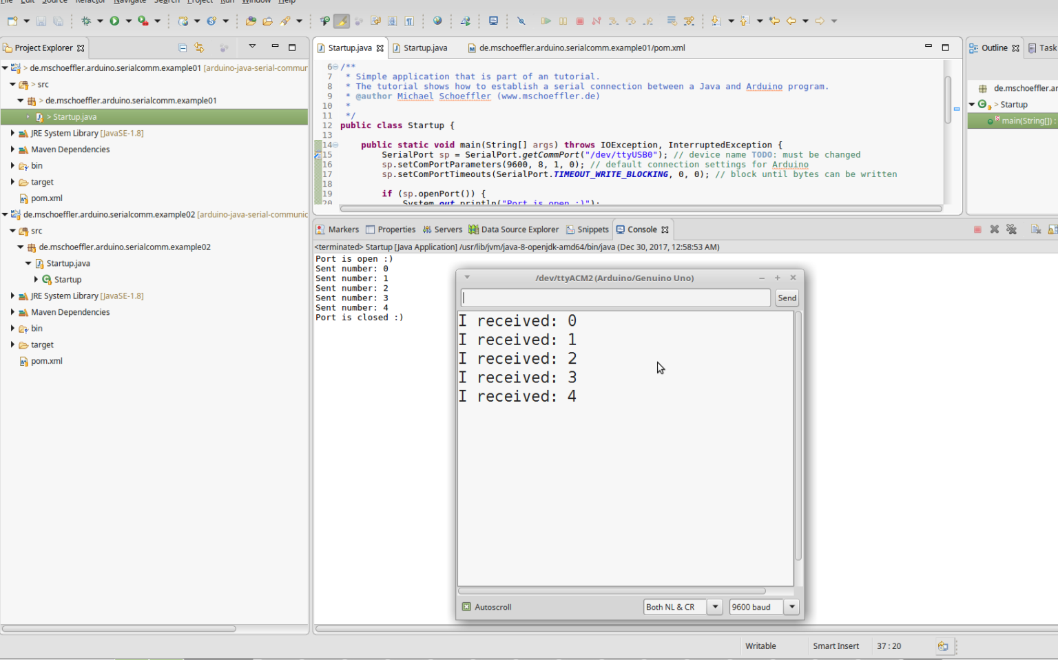 Tutorial: Serial Connection between Java Application and Arduino Uno ...