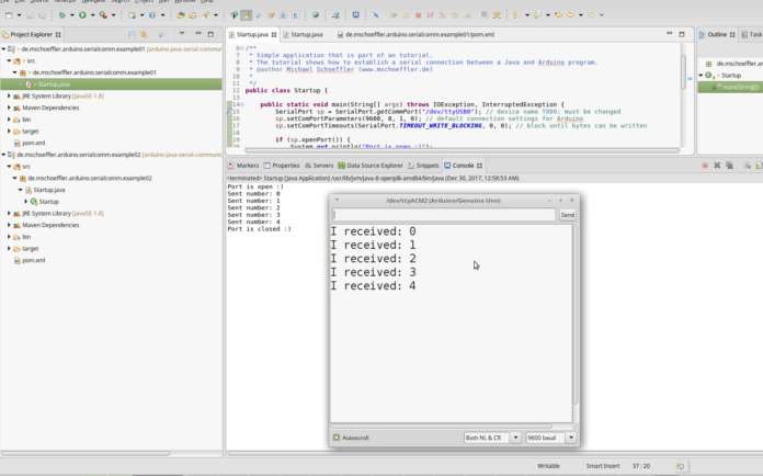 Tutorial: Serial Connection between Java Application and Arduino Uno ...