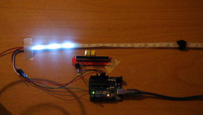 Arduino Tutorial: Slide Potentiometer (Slide Pot) controls LED strip ...