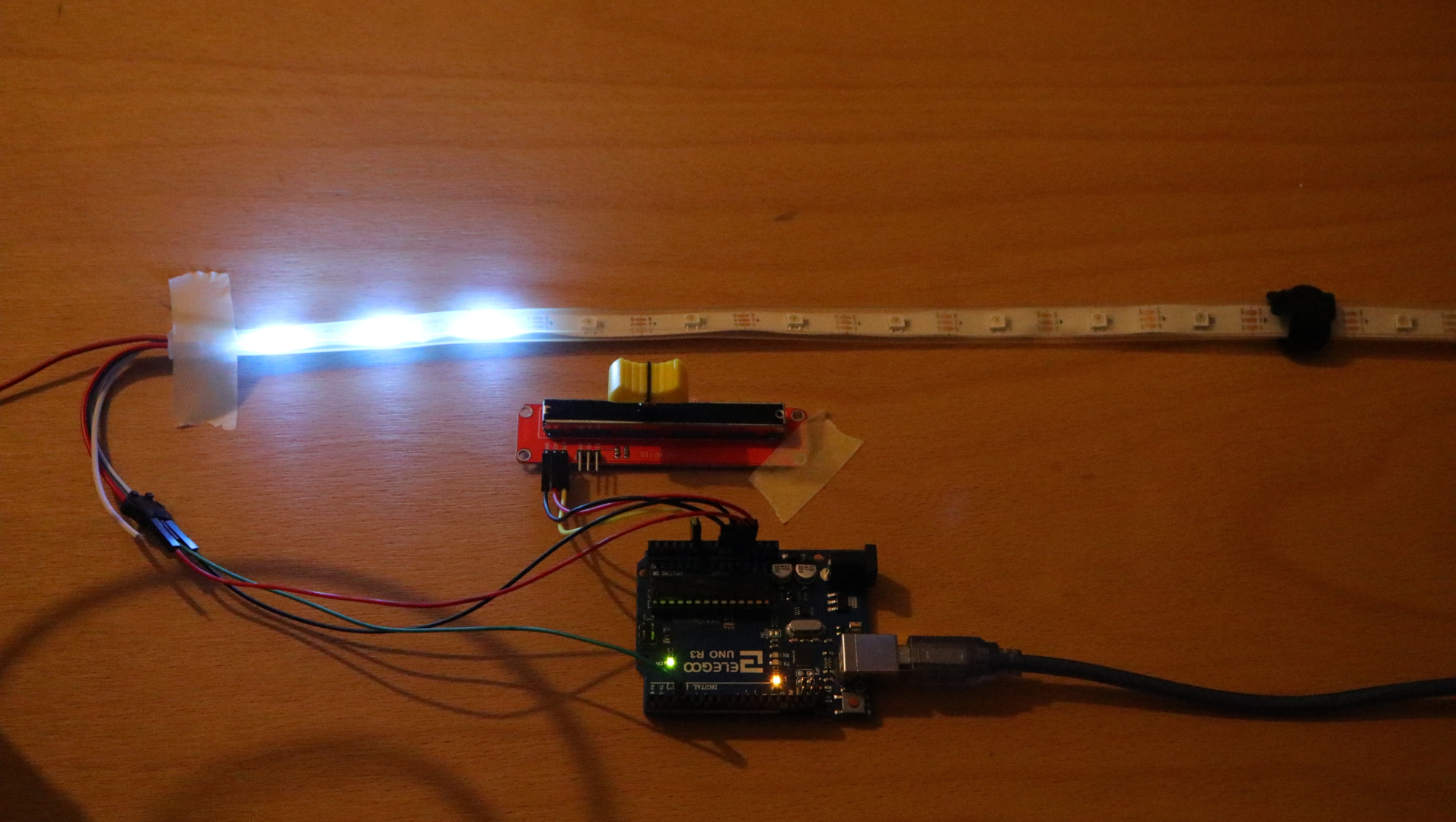 Arduino Tutorial Slide Potentiometer Slide Pot Controls Led Strip Ws2812b