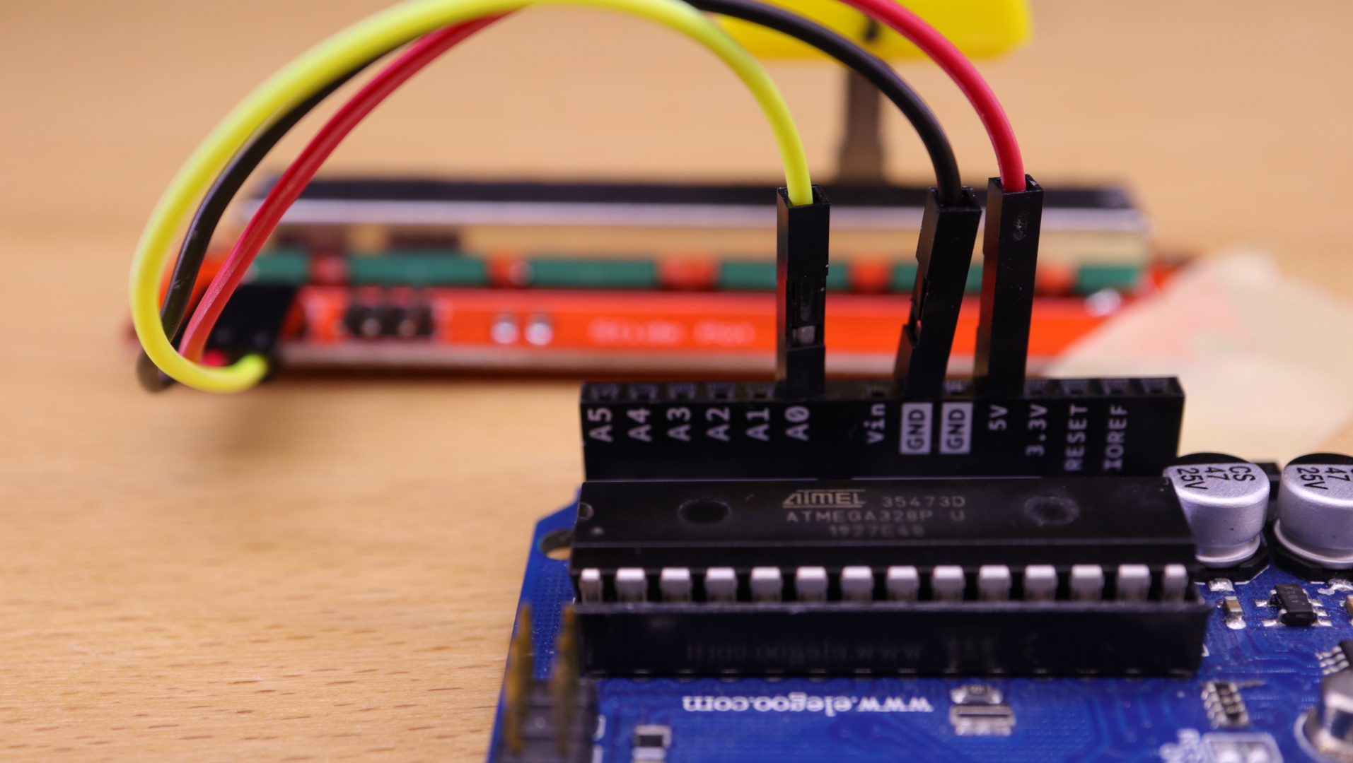 Arduino Tutorial Slide Potentiometer Slide Pot Controls Led Strip Ws2812b