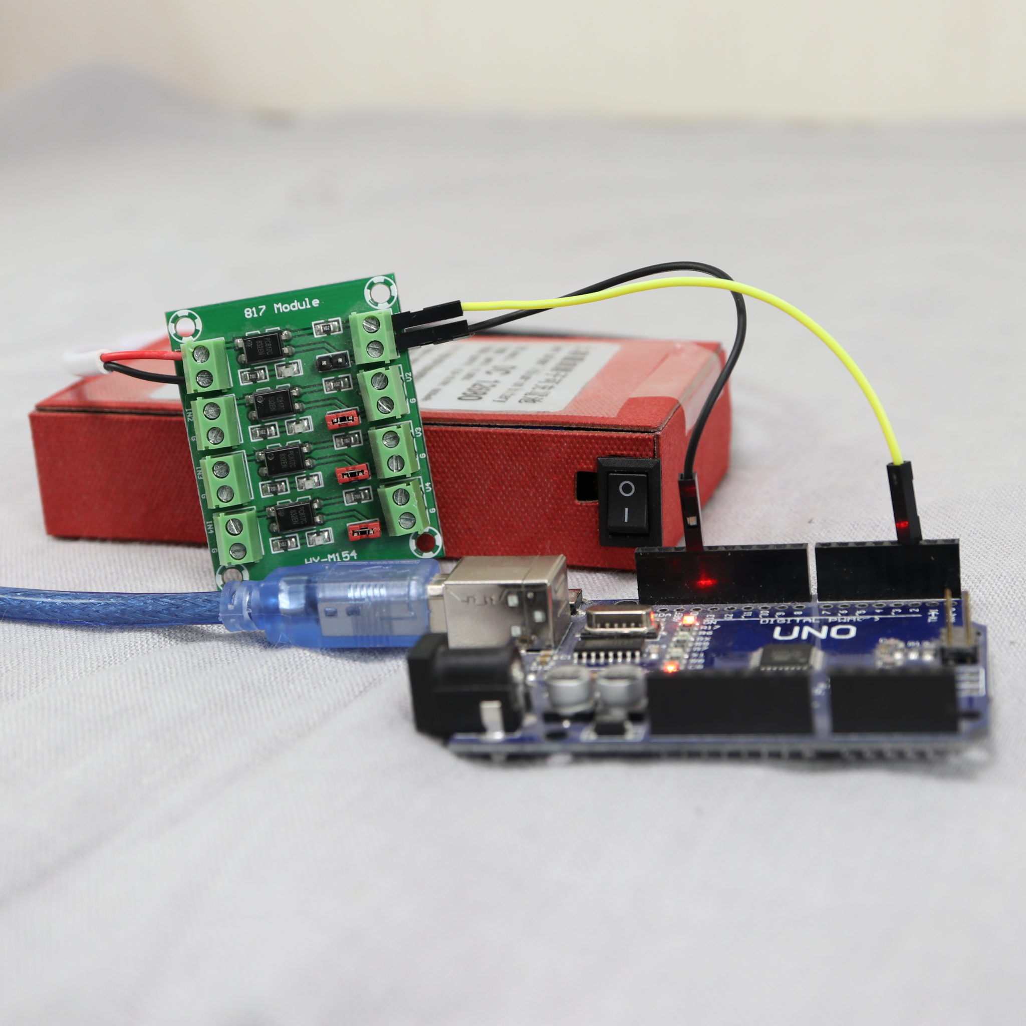 Arduino Tutorial: HY-M154 / 817 / PC817 Optocoupler Module - Michael ...